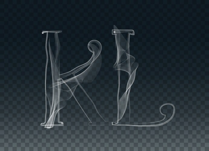 Smoke font letter d Royalty Free Vector Image - VectorStock
