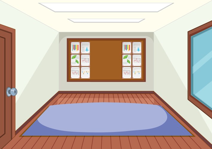 Background scene empty room and set wooden Vector Image