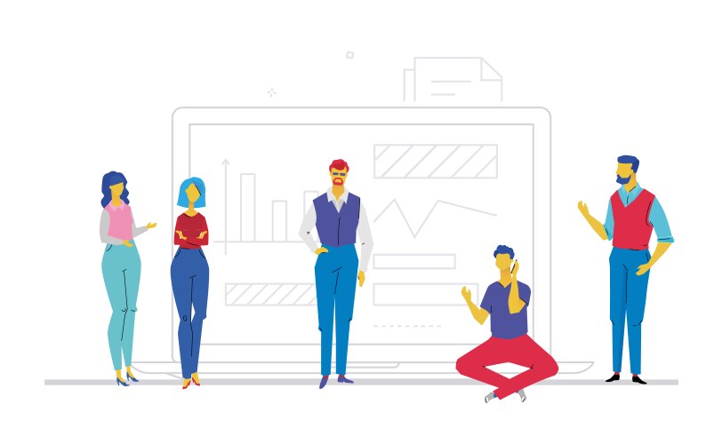 Coworking space company to start business project Vector Image