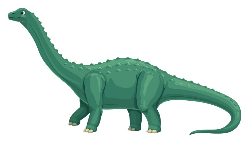 Cartoon doedicurus dinosaur isolated character Vector Image