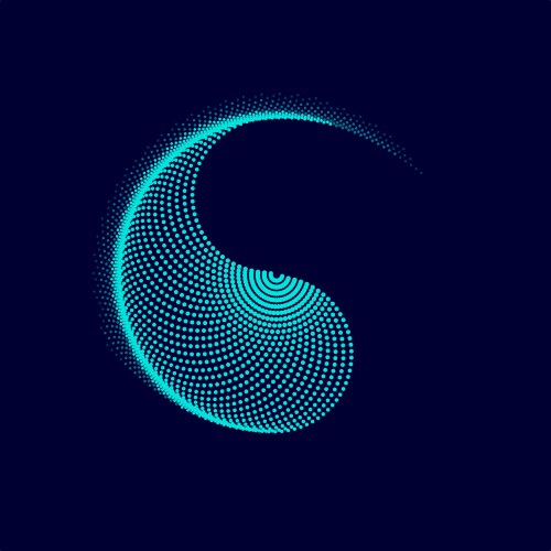 Yin yang abstract line art logo Royalty Free Vector Image