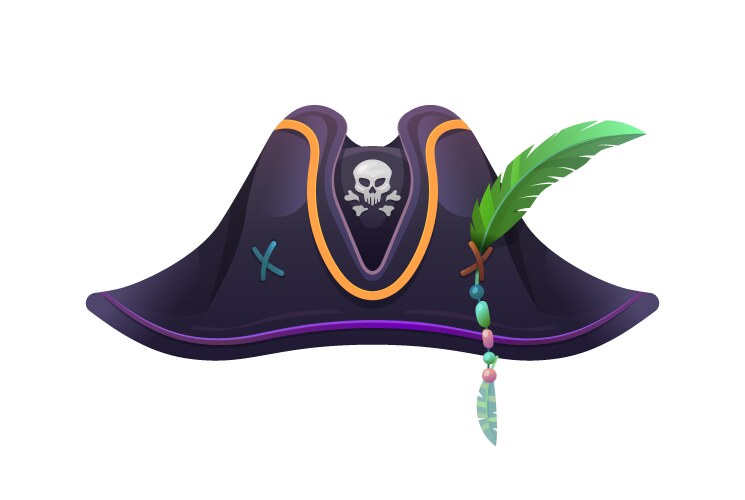 Cartoon kid girl pirate corsair captain with map Vector Image