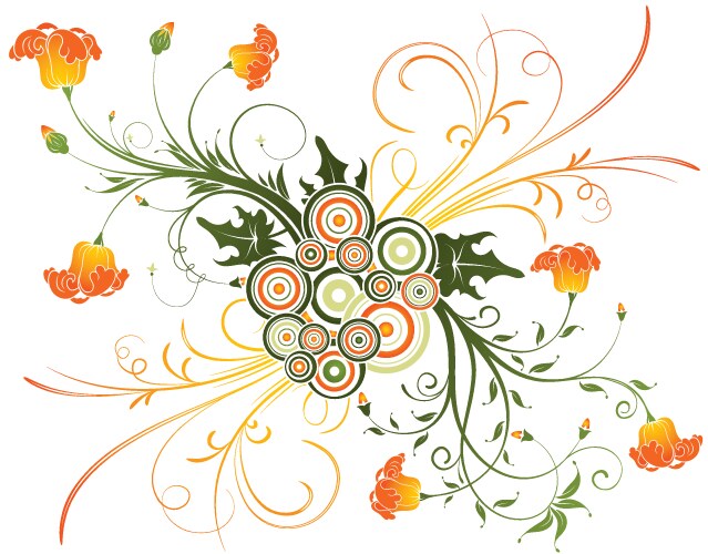 Floral graphic design Royalty Free Vector Image