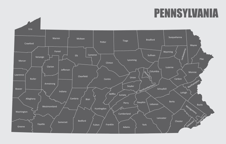 Pennsylvania Counties Vector Images (over 860)