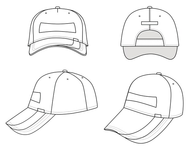 Cap outline Vector Images & Graphics for Commercial Use | VectorStock