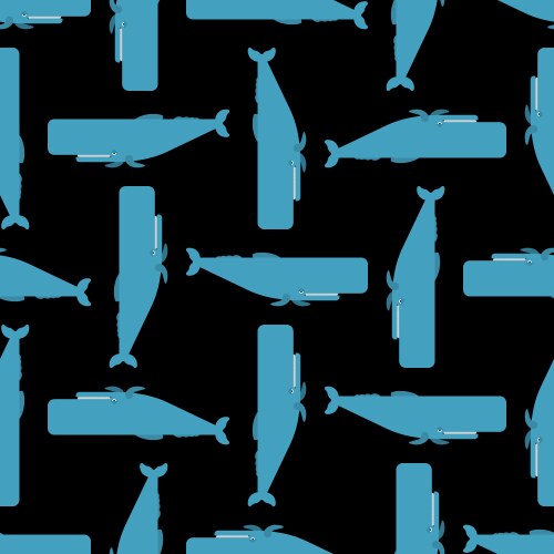 Sperm whale hand drawing pattern seamless Vector Image