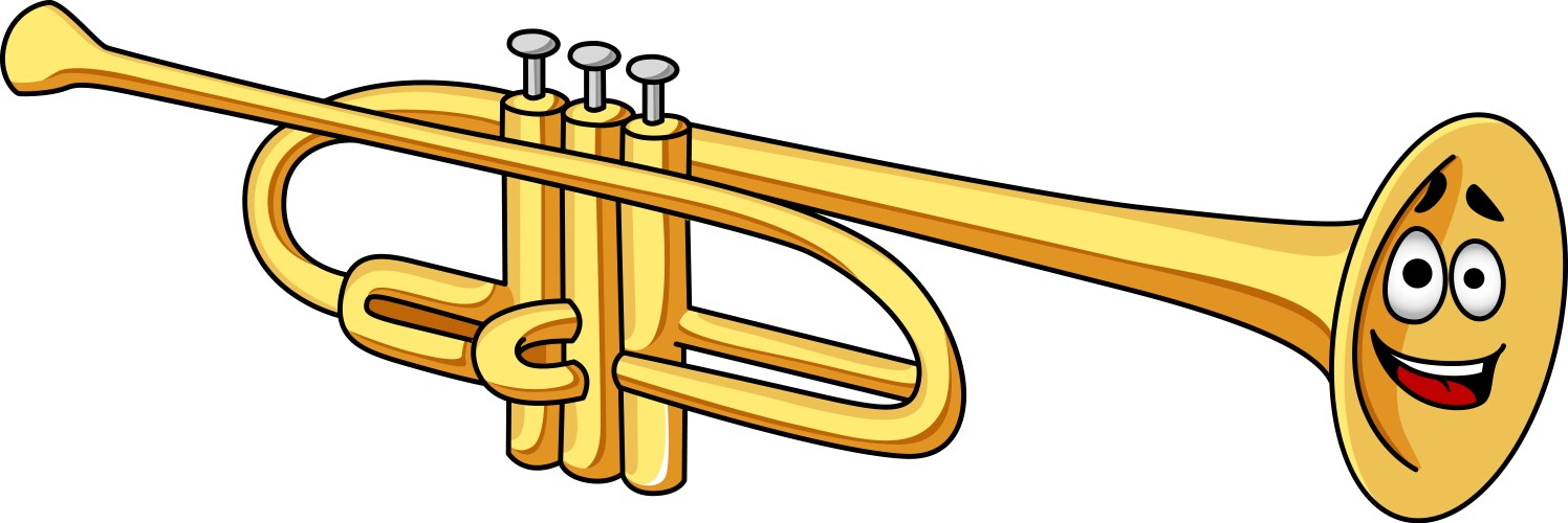 Wind instruments in sketch and cartoon style Vector Image