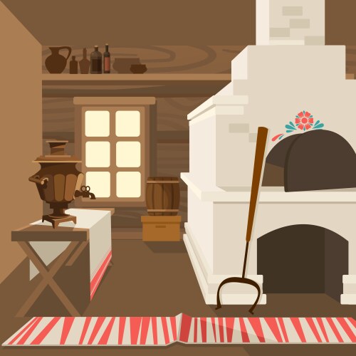 Cartoon hallway house entrance interior Royalty Free Vector