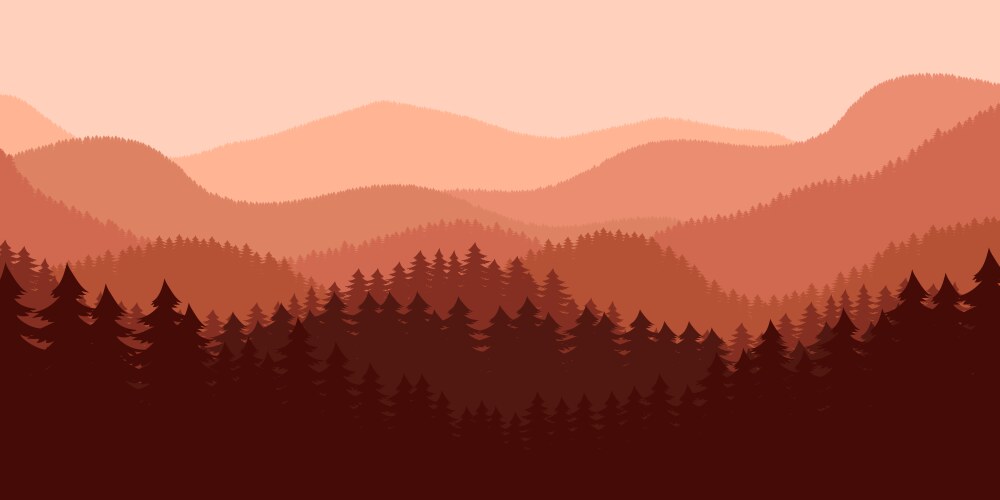 Forest landscape background design Royalty Free Vector Image