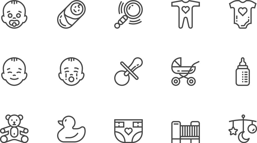 Set of child health and development icon Vector Image