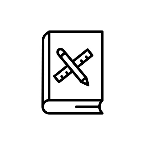 Brand guidelines icon set manual guide book Vector Image