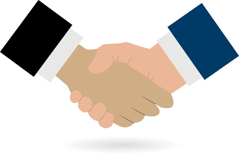 Handshake - memorandum of understanding Royalty Free Vector