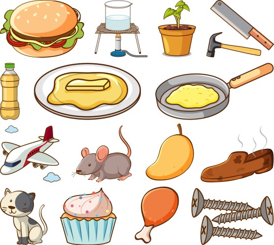 Large set different objects Royalty Free Vector Image Large set different objects Royalty Free Vector Image