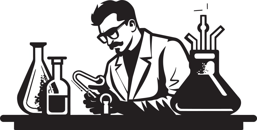Visualizing lab skills technician art displaying Vector Image
