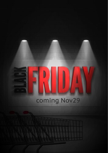 Black friday coming soon poster template Vector Image