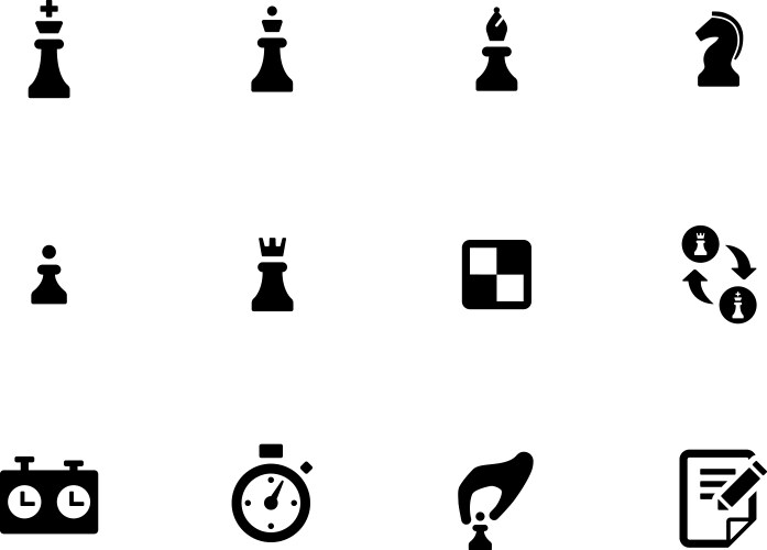 Cute boy playing chess over white background Vector Image