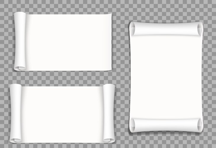 Chinese paper scroll dialogue frame set Royalty Free Vector