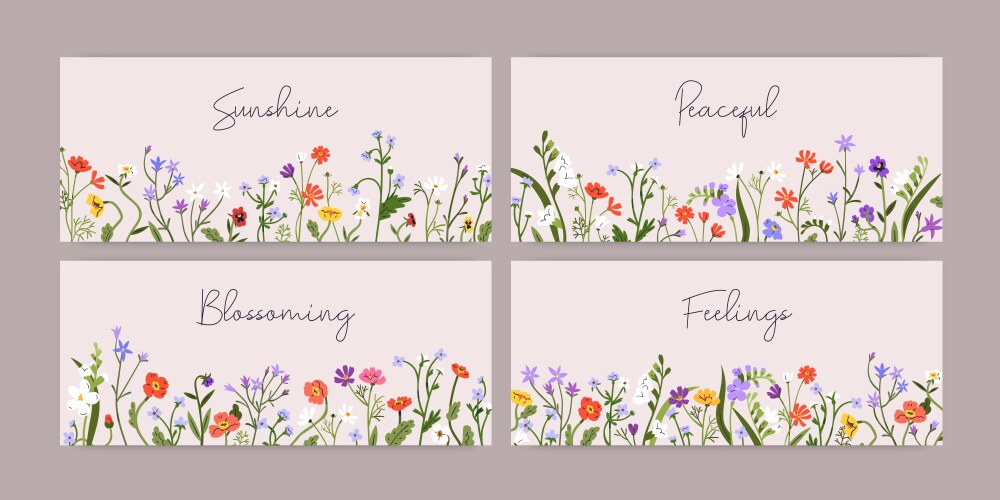 Horizontal Flower Border Vector Images (over 7,900)