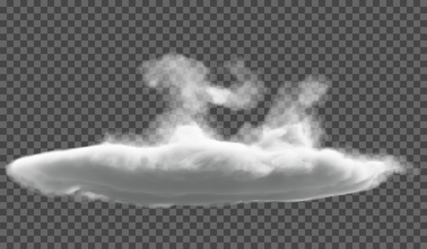 Single cloud on a transparent background Vector Image
