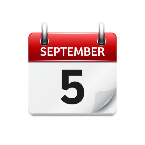 Calendar icon day 19 september template date days Vector Image