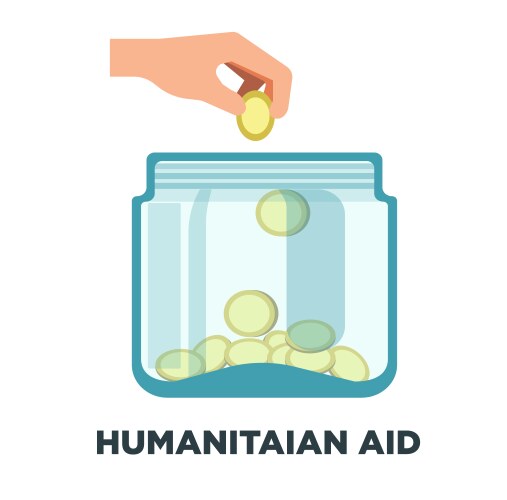 German humanitarian assistance logo Royalty Free Vector