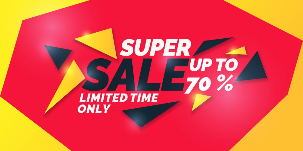 Original sale poster for discount Royalty Free Vector Image