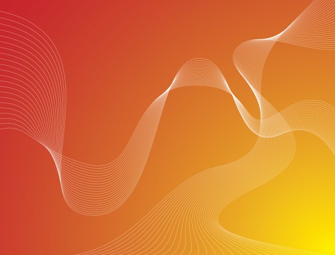 Abstract red yellow wave curve background Vector Image