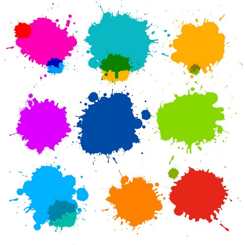 Colorful Ink Splatter Background Royalty Free Vector Image