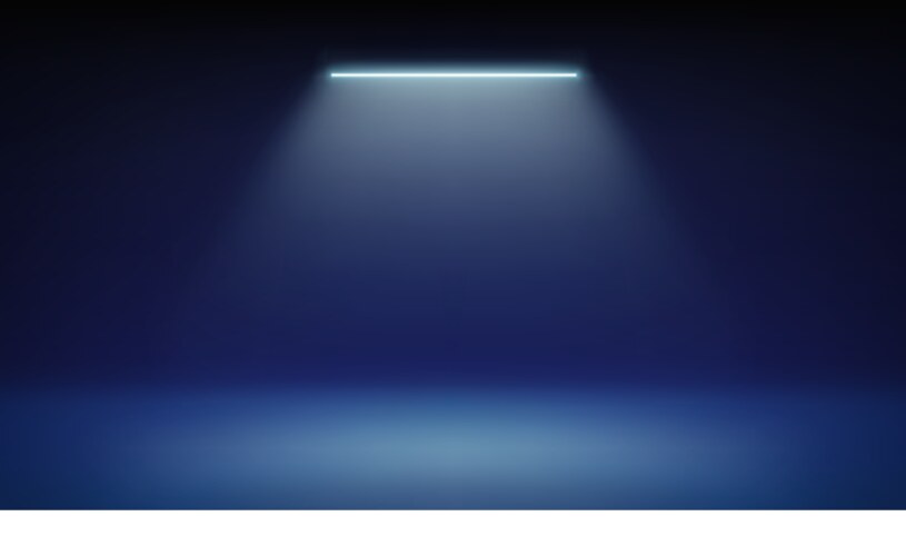 Futuristic dim blue stage led halo spotlight grid Vector Image