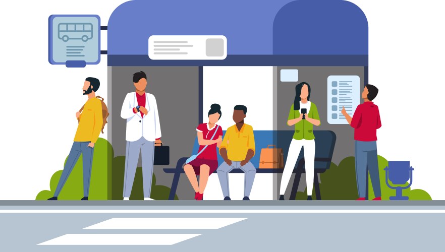 Bus Stop Cartoon Vector Images (over 2,900)