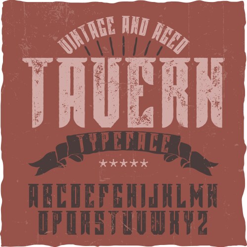 Tavern Font Vector Images (over 120)
