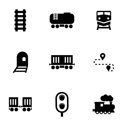 Train icon set Royalty Free Vector Image - VectorStock