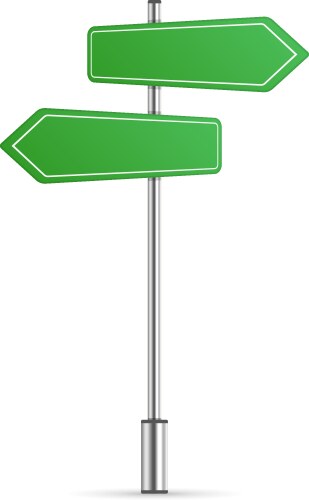 Blank green road sign Royalty Free Vector Image