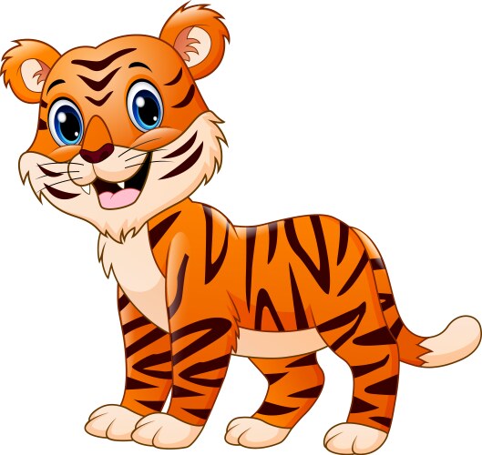 Tiger cartoon animal Royalty Free Vector Image