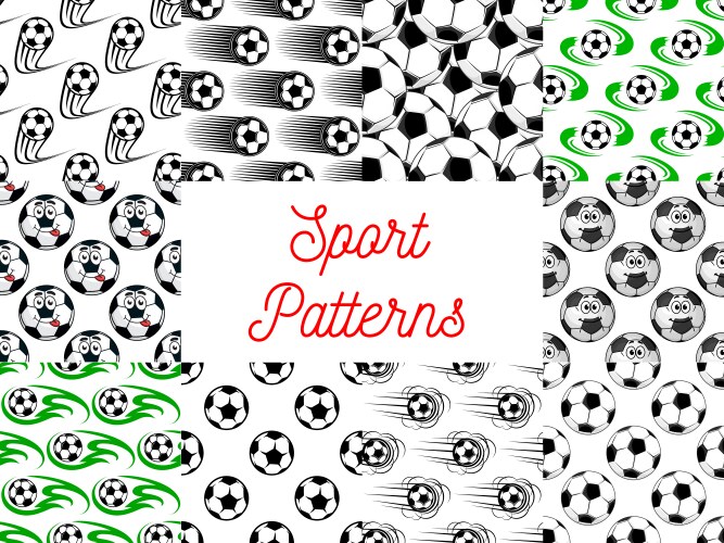 Football or soccer balls seamless pattern Vector Image