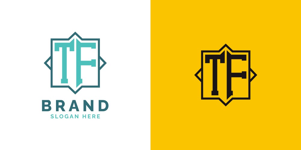 Letter tf logo design luxury tf furniture logo Vector Image