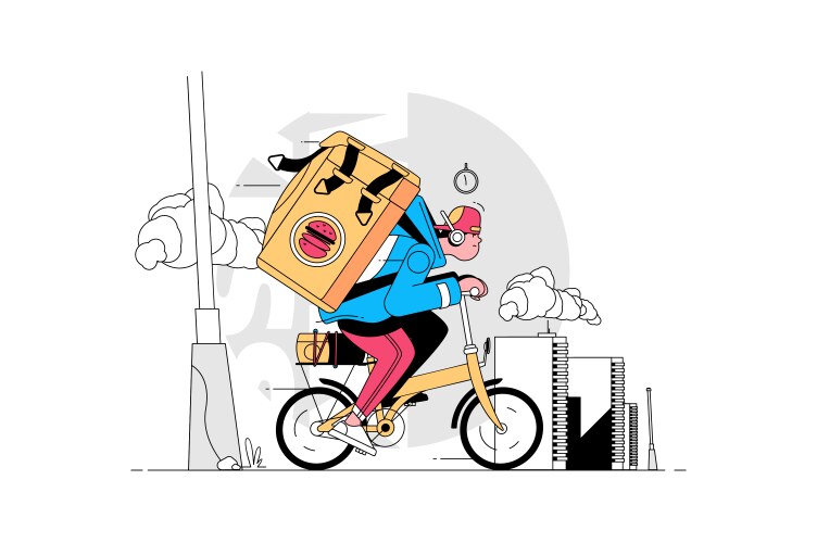 Man carrying backpack Royalty Free Vector Image