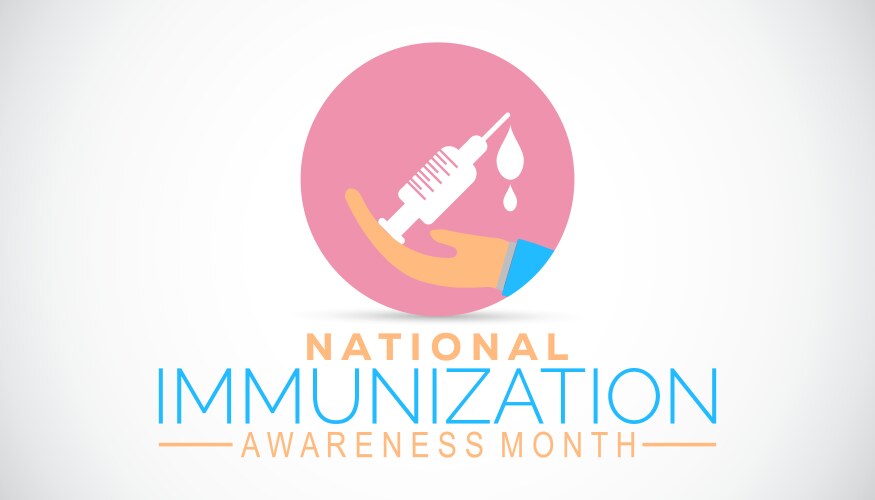 National immunization awareness month Royalty Free Vector