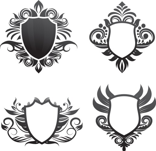 Shield designs set Royalty Free Vector Image - VectorStock