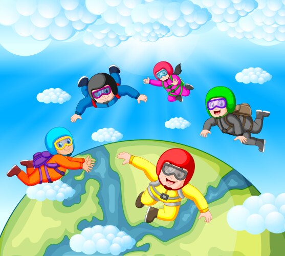 Skydiving Cartoon Free Vector Images (over 270)
