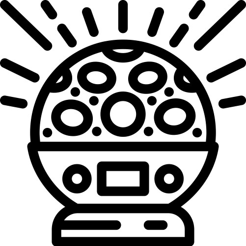 Cocktails disco party line icon Royalty Free Vector Image