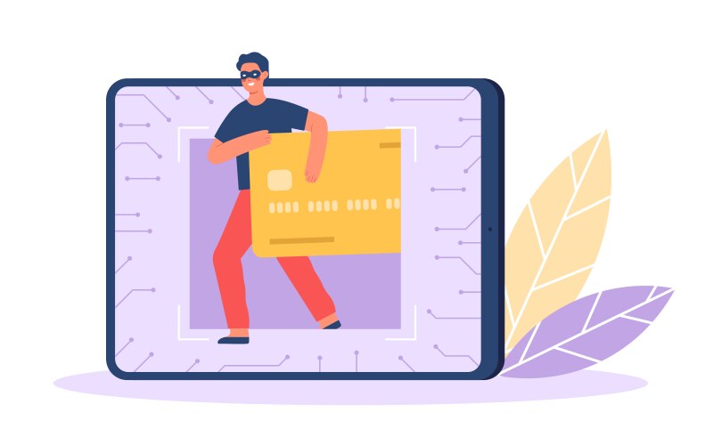 Masked cyber thief hacking computer and stealing Vector Image Masked cyber thief hacking computer and stealing Vector Image