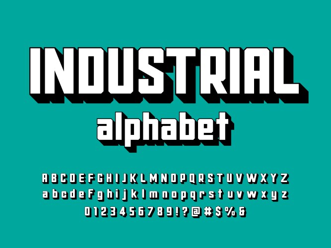 Chunky font Royalty Free Vector Image - VectorStock