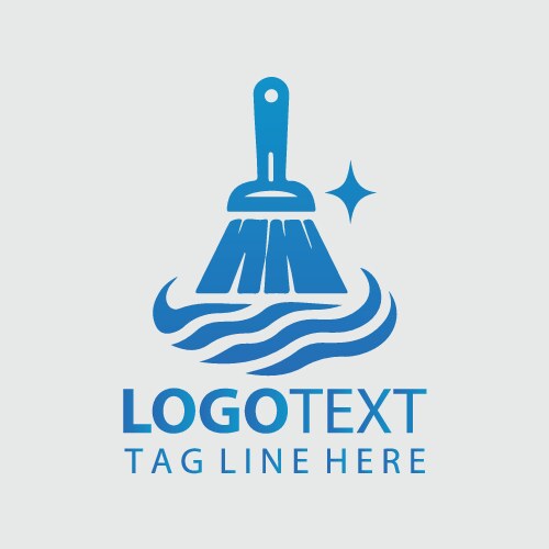 Cleaner logo Royalty Free Vector Image - VectorStock