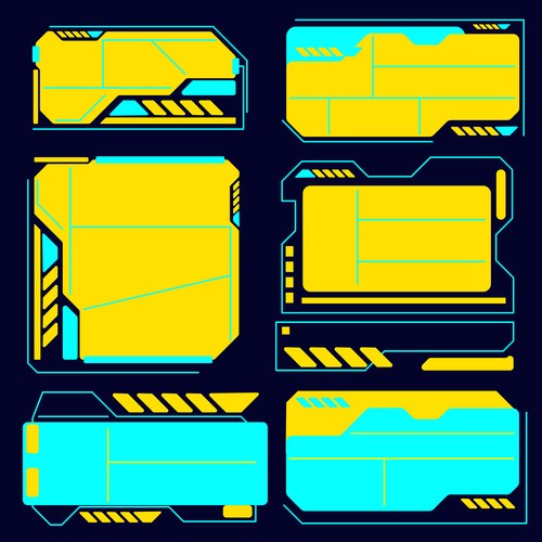 Cyberpunk Futuristic Icon Pattern – Royalty-Free Vector | VectorStock