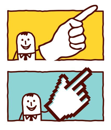 Cartoon Hand Pointing Vector Images (over 28,000)