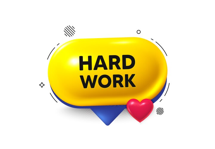 Hard work tag job motivational offer social Vector Image