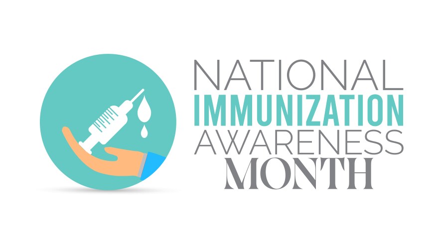 National immunization awareness month Royalty Free Vector
