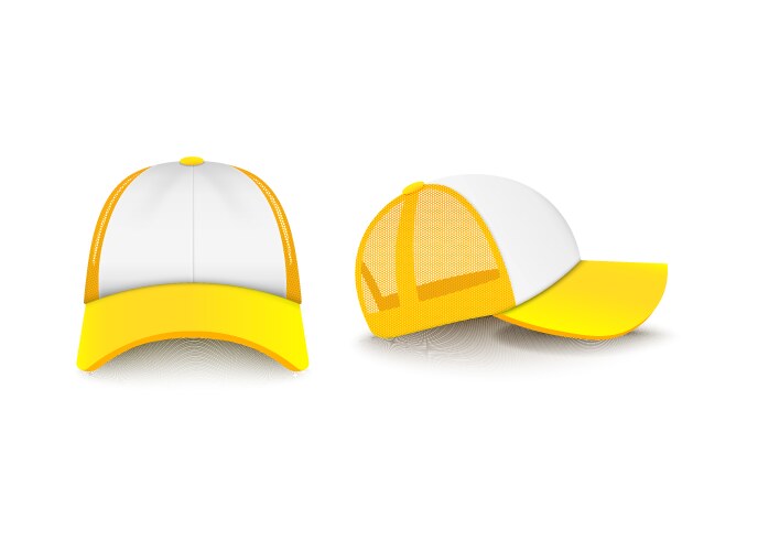 Baseball Cap Mockup Set - Front View Royalty Free Vector
