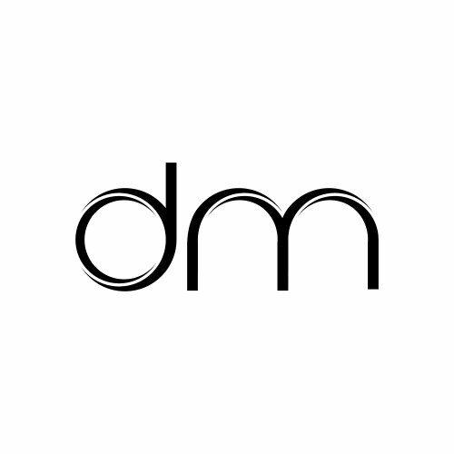 Dm logo monogram design template Royalty Free Vector Image